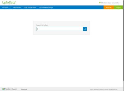 UpToDate: Clinical Decision Support System : Montana State University ...